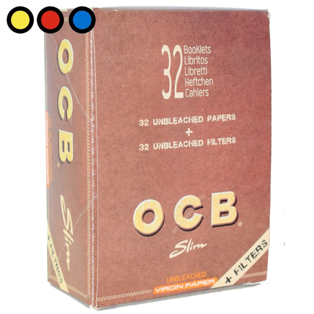 Papel OCB slim no blanqueado 110mm + tips - Distribuidora Pop
