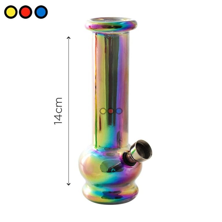 Bong de Vidrio Mini 14cm Tornasolado - Distribuidora Pop